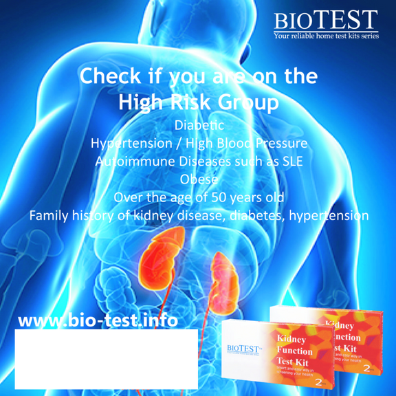 BioTest Kidney Function Test Kit - 2 Test – WholesomeLiving.my