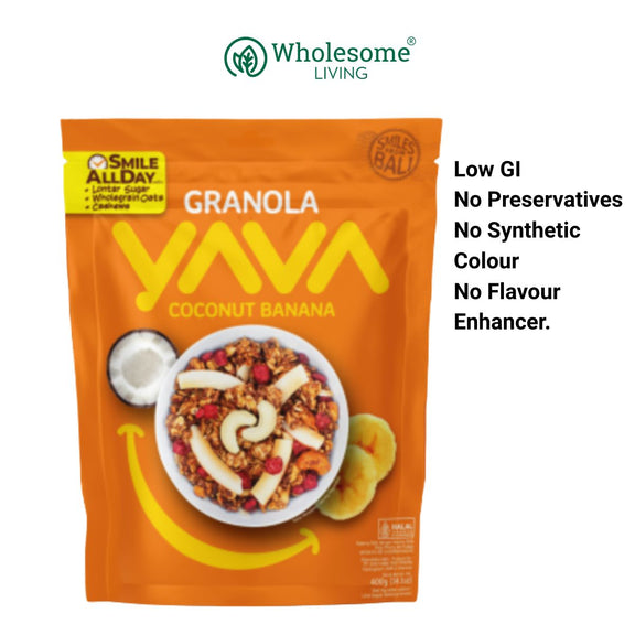 YAVA Granola Chocolate Vanilla / Coconut Banana / Chocolate Banana 200 ...