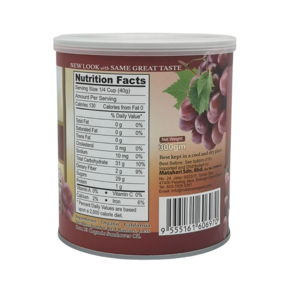 MH Organic Jumbo Raisins Red Seedless 300g – WholesomeLiving.my