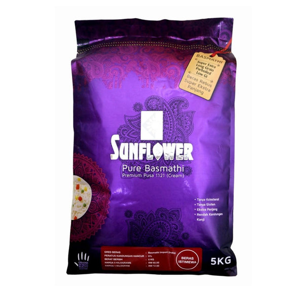 Sunflower Pure Basmathi Premium Pusa 1121 (cream) 5kg – WholesomeLiving.my